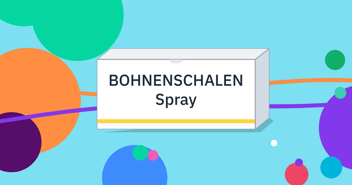 Symbolbild: Packung mit der Aufschrift BOHNENSCHALEN Spray (PZN 11712264) – Verfügbarkeit und Bezug in Apotheken in Frankfurt am Main