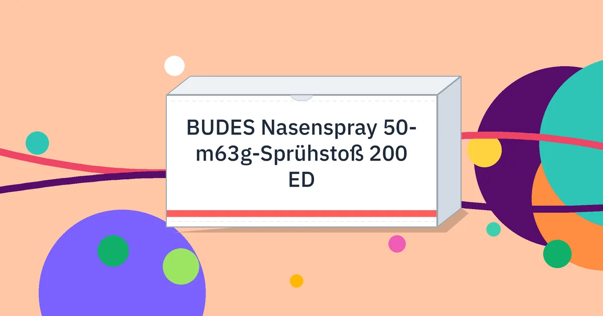 Symbolbild: Packung mit der Aufschrift BUDES Nasenspray 50-m63g-Sprühstoß 200 ED (PZN 03495752) – Verfügbarkeit und Bezug in Apotheken in Frankfurt am Main