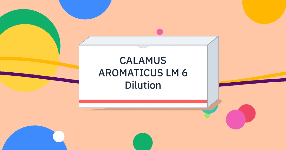 Symbolbild: Packung mit der Aufschrift CALAMUS AROMATICUS LM 6 Dilution (PZN 13404549) – Verfügbarkeit und Bezug in Apotheken in Frankfurt am Main