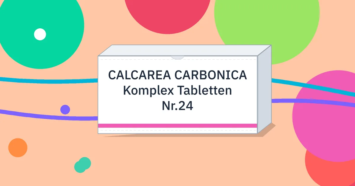 Symbolbild: Packung mit der Aufschrift CALCAREA CARBONICA Komplex Tabletten Nr.24 (PZN 00164641) – Verfügbarkeit und Bezug in Apotheken in Frankfurt am Main