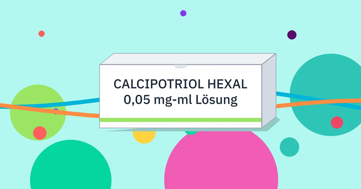 Symbolbild: Packung mit der Aufschrift CALCIPOTRIOL HEXAL 0,05 mg-ml Lösung (PZN 05119390) – Verfügbarkeit und Bezug in Apotheken in Frankfurt am Main