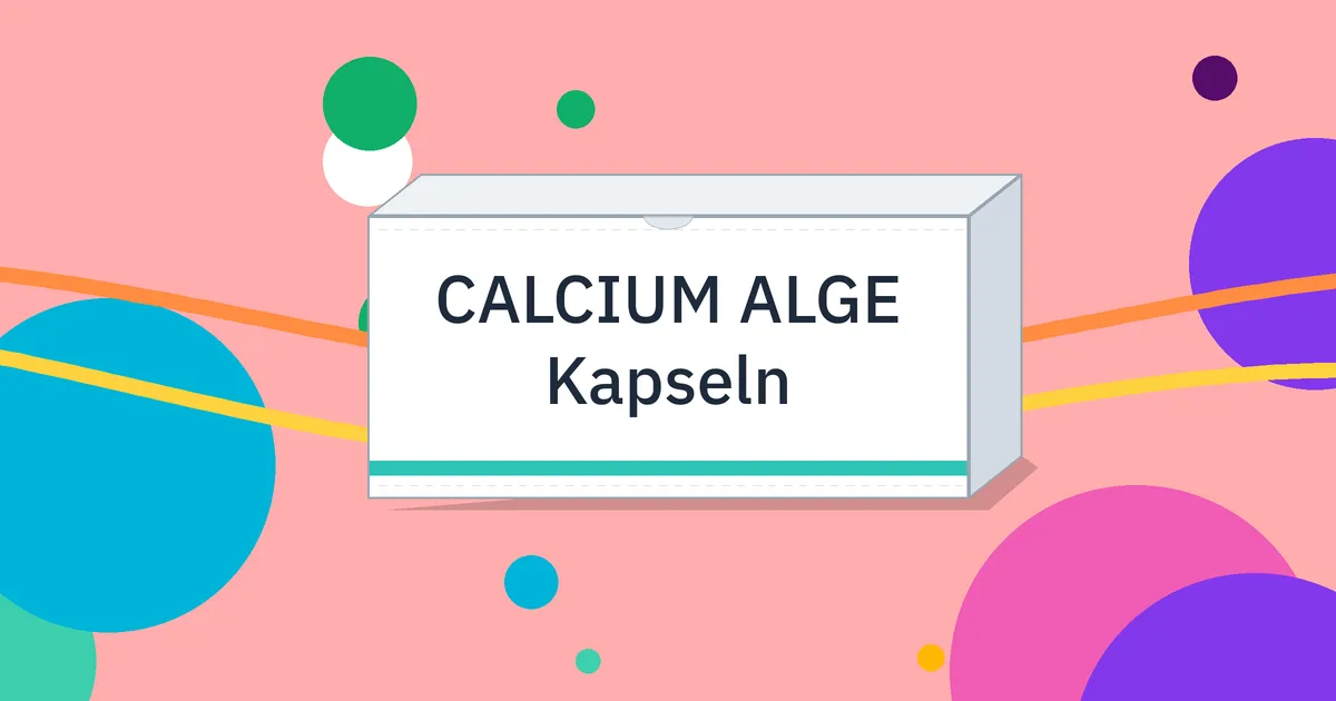 Symbolbild: Packung mit der Aufschrift CALCIUM ALGE Kapseln (PZN 18666372) – Verfügbarkeit und Bezug in Apotheken in Frankfurt am Main