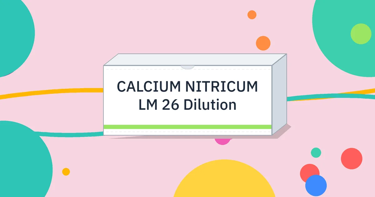 Symbolbild: Packung mit der Aufschrift CALCIUM NITRICUM LM 26 Dilution (PZN 13409908) – Verfügbarkeit und Bezug in Apotheken in Frankfurt am Main