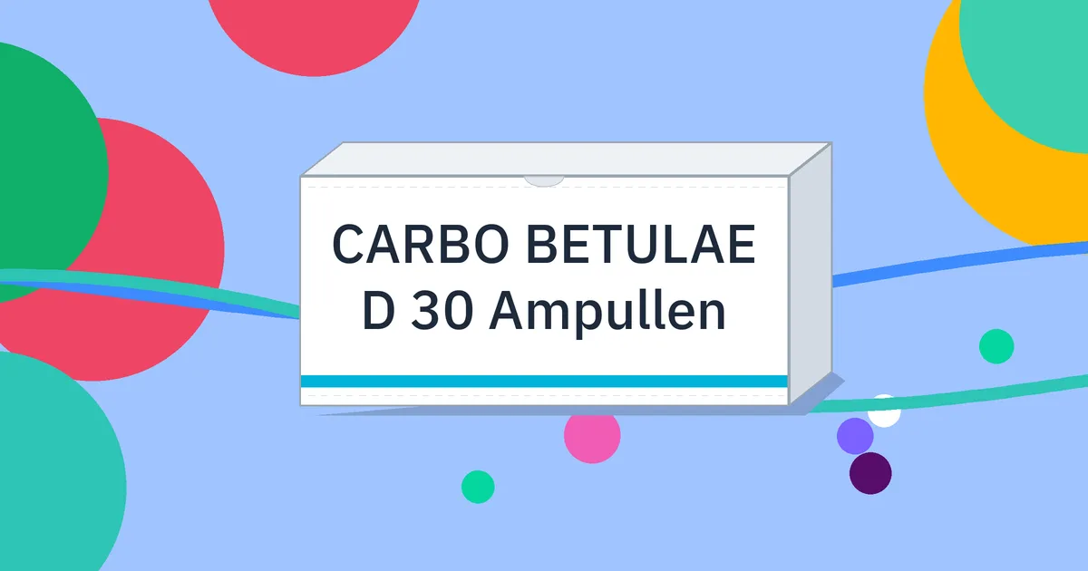 Symbolbild: Packung mit der Aufschrift CARBO BETULAE D 30 Ampullen (PZN 01620147) – Verfügbarkeit und Bezug in Apotheken in Frankfurt am Main