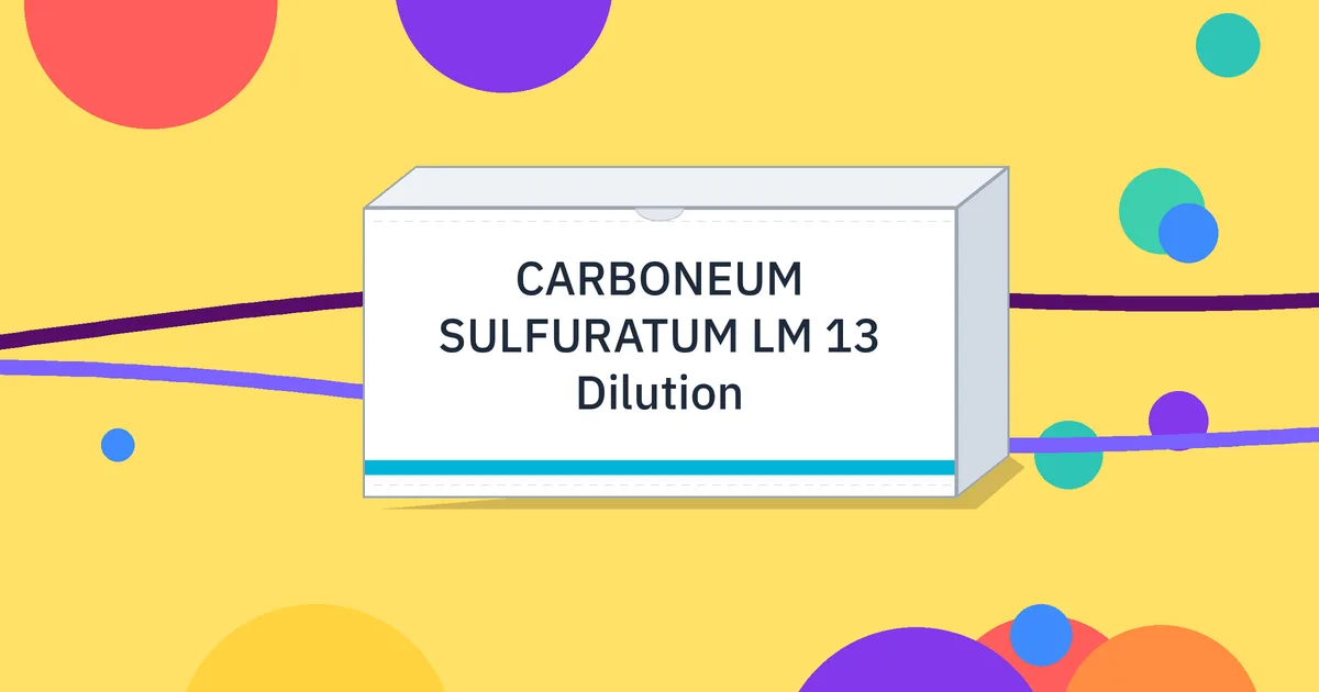 Symbolbild: Packung mit der Aufschrift CARBONEUM SULFURATUM LM 13 Dilution (PZN 12809853) – Verfügbarkeit und Bezug in Apotheken in Frankfurt am Main