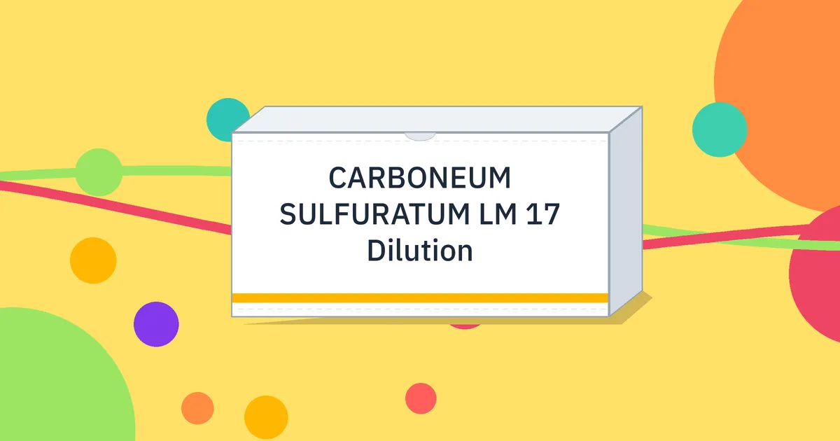 Symbolbild: Packung mit der Aufschrift CARBONEUM SULFURATUM LM 17 Dilution (PZN 12809942) – Verfügbarkeit und Bezug in Apotheken in Frankfurt am Main