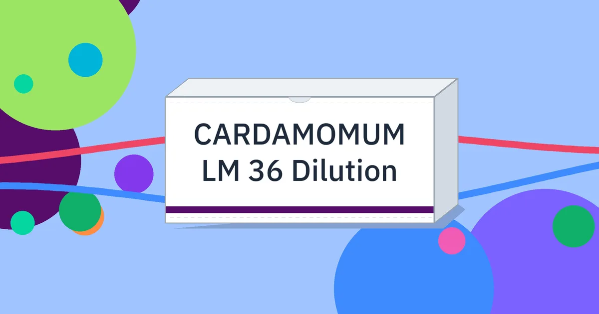 Symbolbild: Packung mit der Aufschrift CARDAMOMUM LM 36 Dilution (PZN 13429845) – Verfügbarkeit und Bezug in Apotheken in Frankfurt am Main