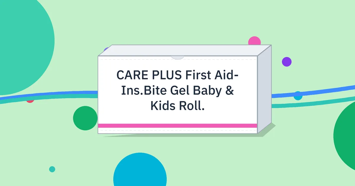 Symbolbild: Packung mit der Aufschrift CARE PLUS First Aid-Ins.Bite Gel Baby & Kids Roll. (PZN 20290454) – Verfügbarkeit und Bezug in Apotheken in Frankfurt am Main