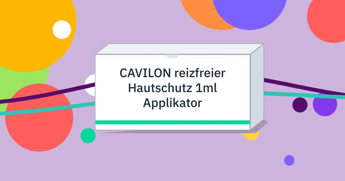 Symbolbild: Packung mit der Aufschrift CAVILON reizfreier Hautschutz 1ml Applikator (PZN 11887779) – Verfügbarkeit und Bezug in Apotheken in Frankfurt am Main