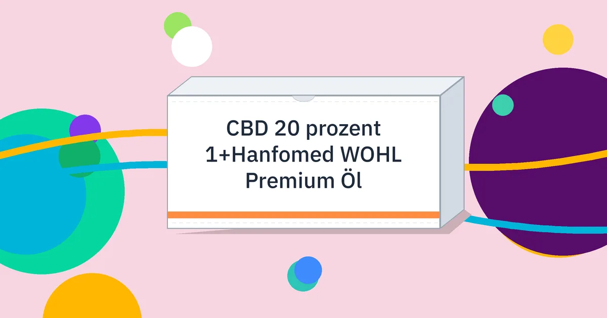 Symbolbild: Packung mit der Aufschrift CBD 20 prozent 1+Hanfomed WOHL Premium Öl (PZN 18762437) – Verfügbarkeit und Bezug in Apotheken in Frankfurt am Main