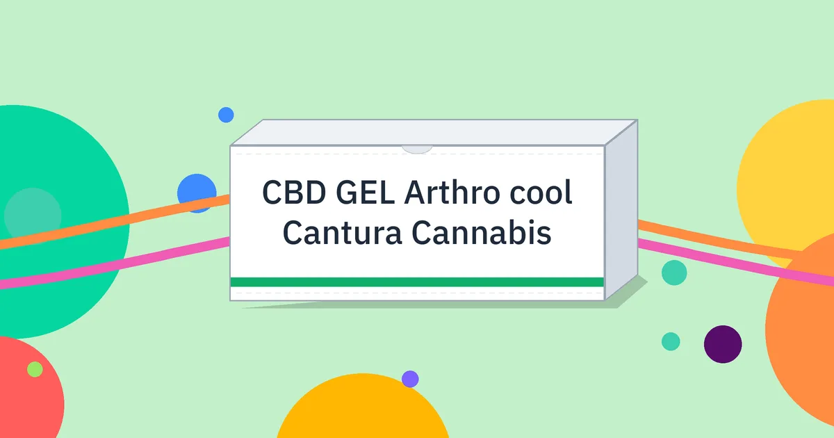 Symbolbild: Packung mit der Aufschrift CBD GEL Arthro cool Cantura Cannabis (PZN 19367789) – Verfügbarkeit und Bezug in Apotheken in Frankfurt am Main