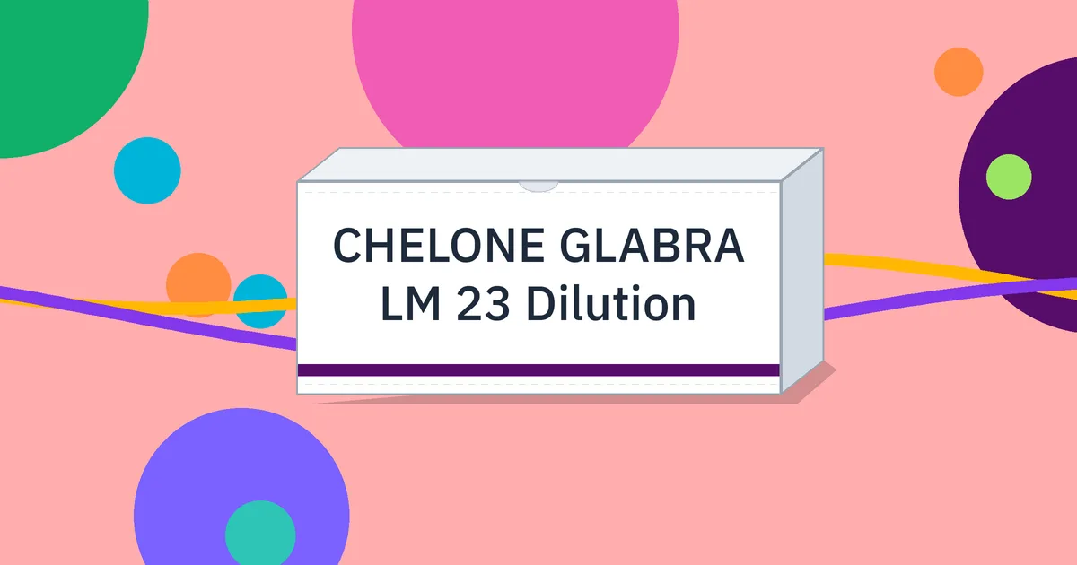 Symbolbild: Packung mit der Aufschrift CHELONE GLABRA LM 23 Dilution (PZN 13440002) – Verfügbarkeit und Bezug in Apotheken in Frankfurt am Main