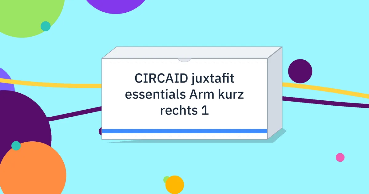 Symbolbild: Packung mit der Aufschrift CIRCAID juxtafit essentials Arm kurz rechts 1 (PZN 17939595) – Verfügbarkeit und Bezug in Apotheken in Frankfurt am Main