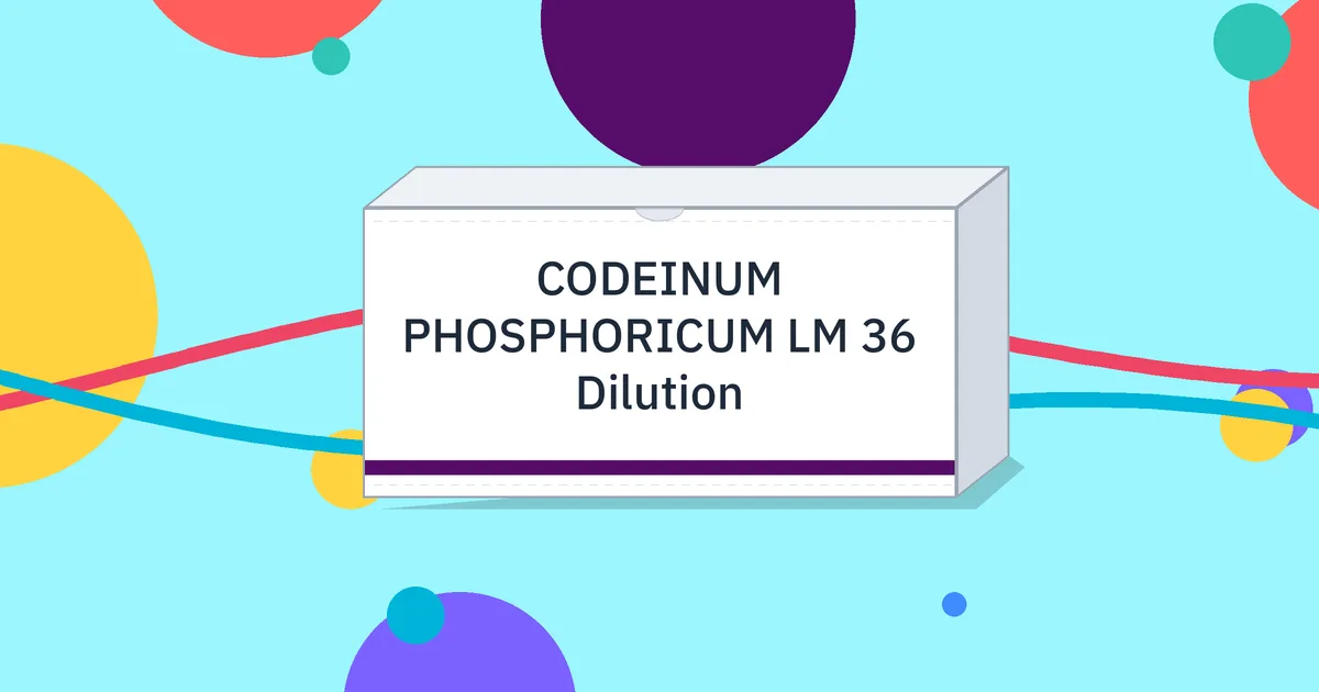 Symbolbild: Packung mit der Aufschrift CODEINUM PHOSPHORICUM LM 36 Dilution (PZN 12830184) – Verfügbarkeit und Bezug in Apotheken in Frankfurt am Main