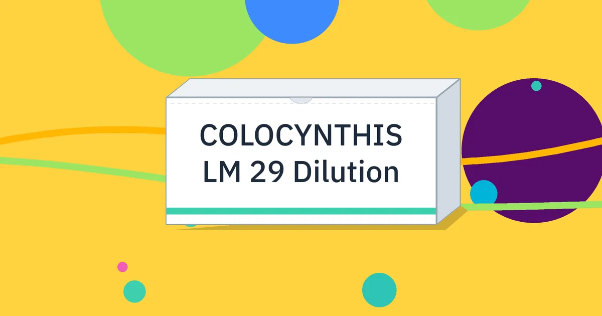 Symbolbild: Packung mit der Aufschrift COLOCYNTHIS LM 29 Dilution (PZN 12832846) – Verfügbarkeit und Bezug in Apotheken in Frankfurt am Main