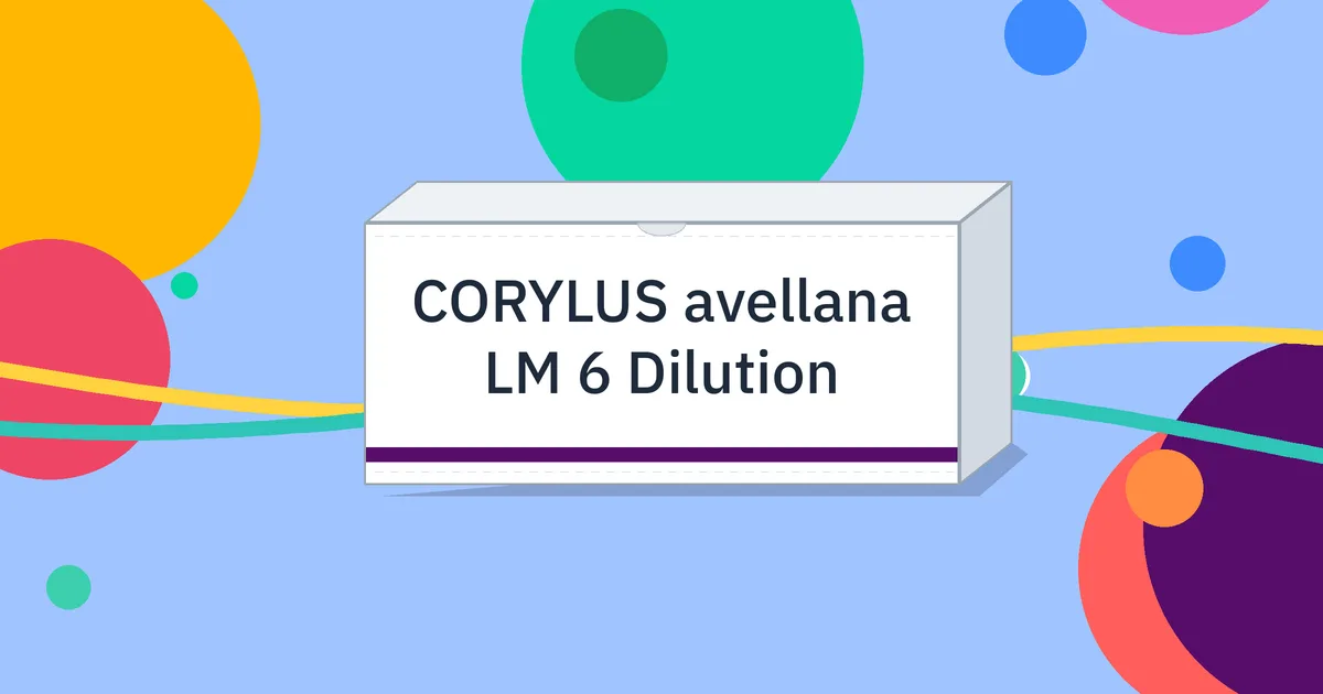 Symbolbild: Packung mit der Aufschrift CORYLUS avellana LM 6 Dilution (PZN 13454381) – Verfügbarkeit und Bezug in Apotheken in Frankfurt am Main