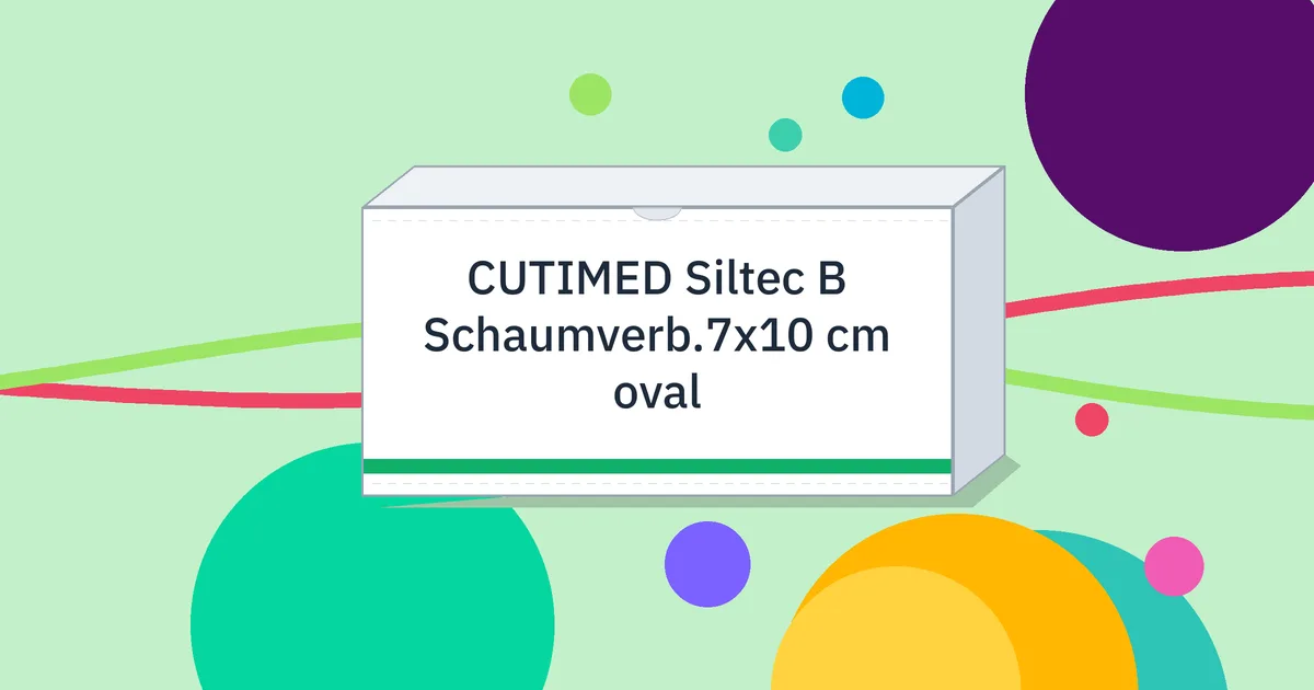 Symbolbild: Packung mit der Aufschrift CUTIMED Siltec B Schaumverb.7x10 cm oval (PZN 17563368) – Verfügbarkeit und Bezug in Apotheken in Frankfurt am Main