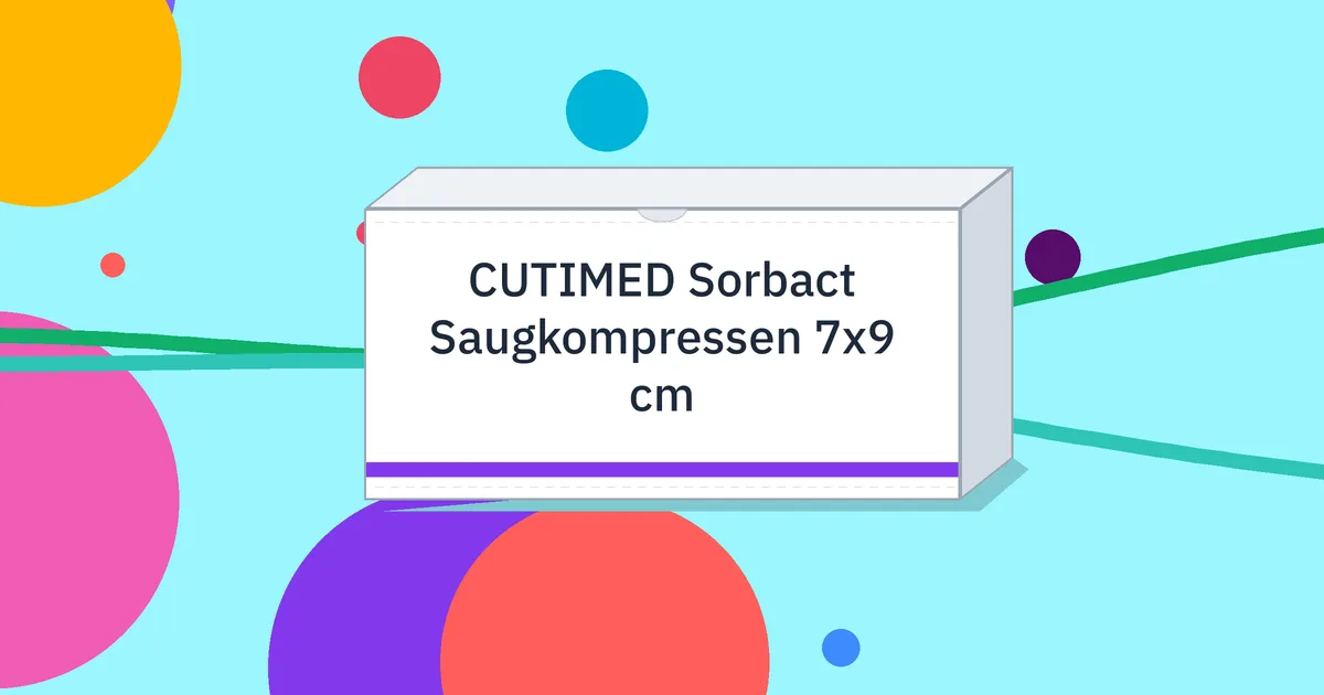 Symbolbild: Packung mit der Aufschrift CUTIMED Sorbact Saugkompressen 7x9 cm (PZN 17451480) – Verfügbarkeit und Bezug in Apotheken in Frankfurt am Main