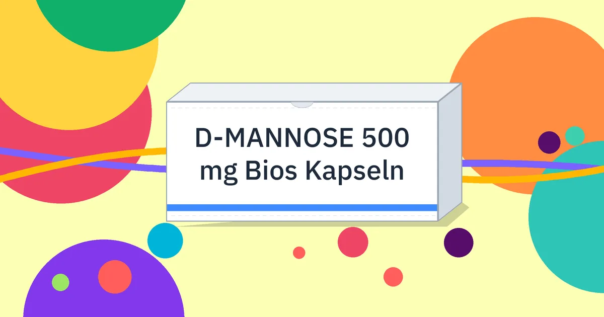 Symbolbild: Packung mit der Aufschrift D-MANNOSE 500 mg Bios Kapseln (PZN 13894424) – Verfügbarkeit und Bezug in Apotheken in Frankfurt am Main