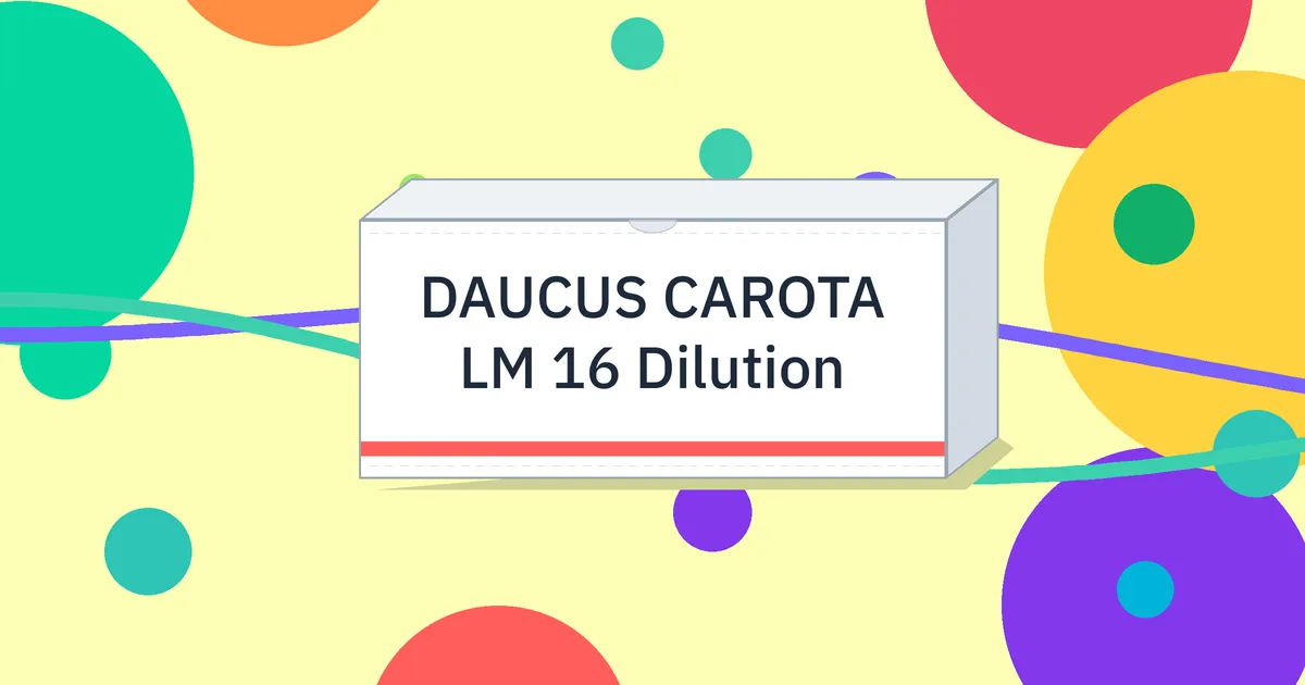 Symbolbild: Packung mit der Aufschrift DAUCUS CAROTA LM 16 Dilution (PZN 13462883) – Verfügbarkeit und Bezug in Apotheken in Frankfurt am Main