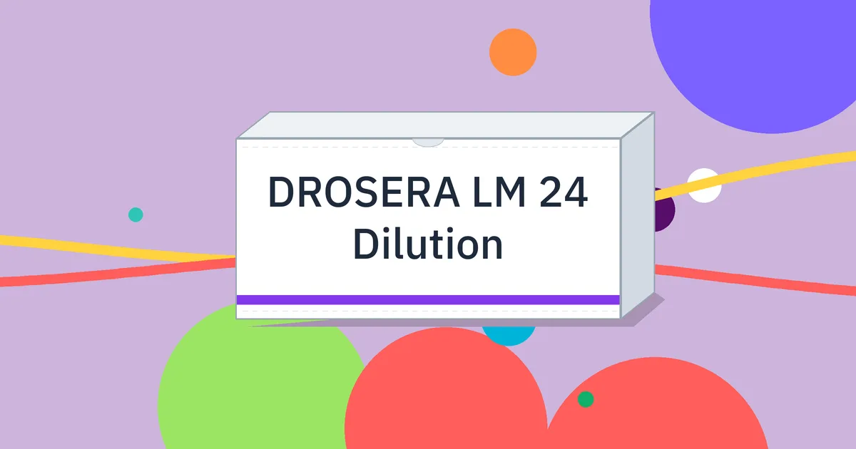 Symbolbild: Packung mit der Aufschrift DROSERA LM 24 Dilution (PZN 12843241) – Verfügbarkeit und Bezug in Apotheken in Frankfurt am Main