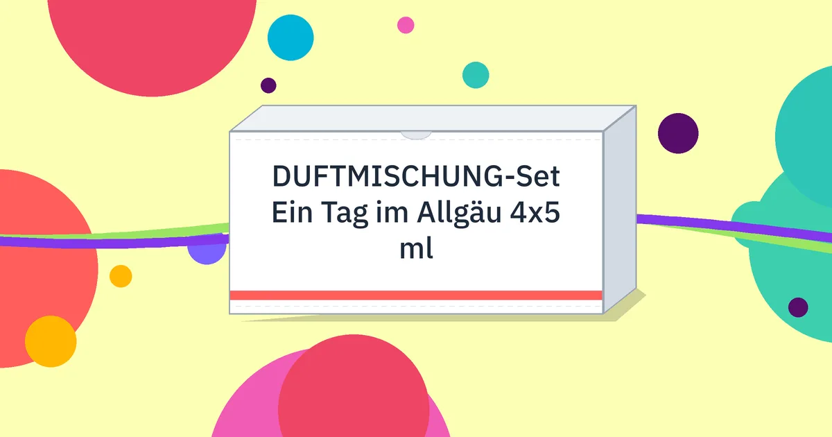 Symbolbild: Packung mit der Aufschrift DUFTMISCHUNG-Set Ein Tag im Allgäu 4x5 ml (PZN 17169507) – Verfügbarkeit und Bezug in Apotheken in Frankfurt am Main