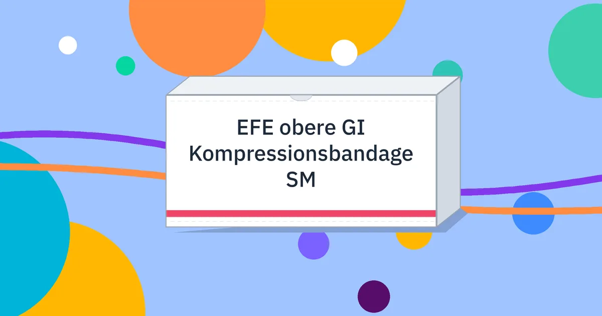 Symbolbild: Packung mit der Aufschrift EFE obere GI Kompressionsbandage SM (PZN 13925797) – Verfügbarkeit und Bezug in Apotheken in Frankfurt am Main