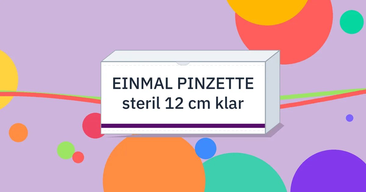 Symbolbild: Packung mit der Aufschrift EINMAL PINZETTE steril 12 cm klar (PZN 05907041) – Verfügbarkeit und Bezug in Apotheken in Frankfurt am Main