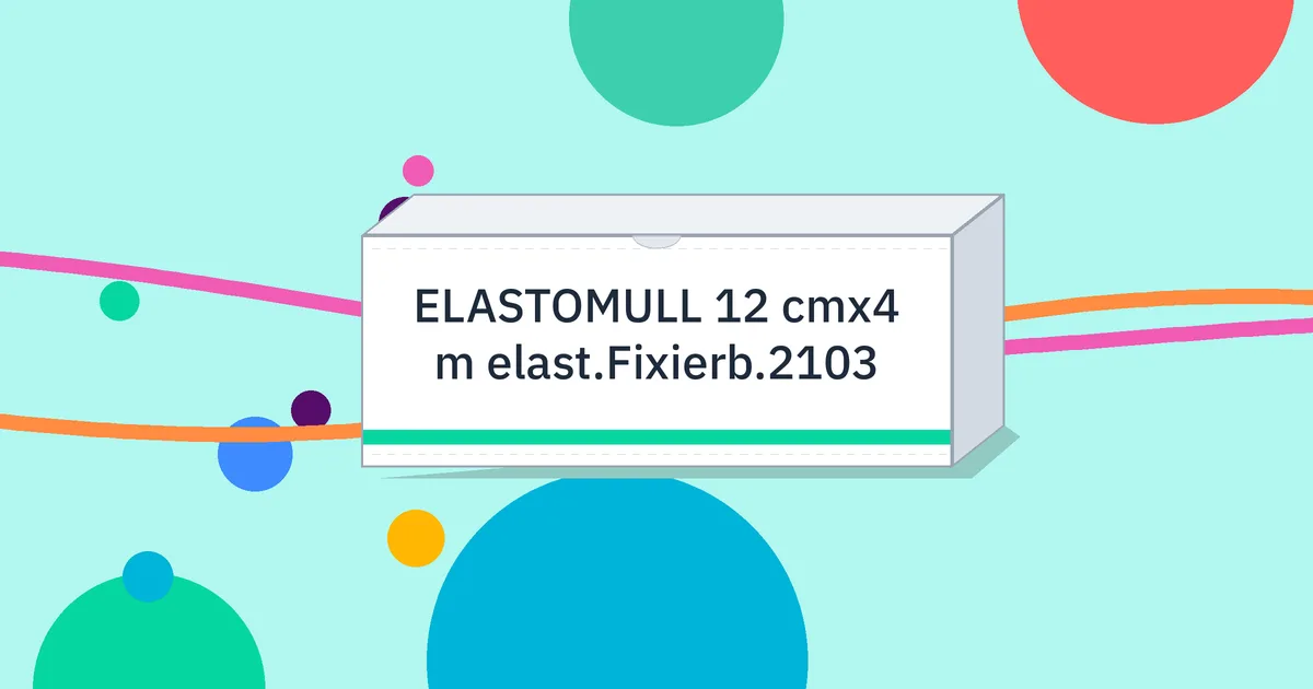 Symbolbild: Packung mit der Aufschrift ELASTOMULL 12 cmx4 m elast.Fixierb.2103 (PZN 17252993) – Verfügbarkeit und Bezug in Apotheken in Frankfurt am Main