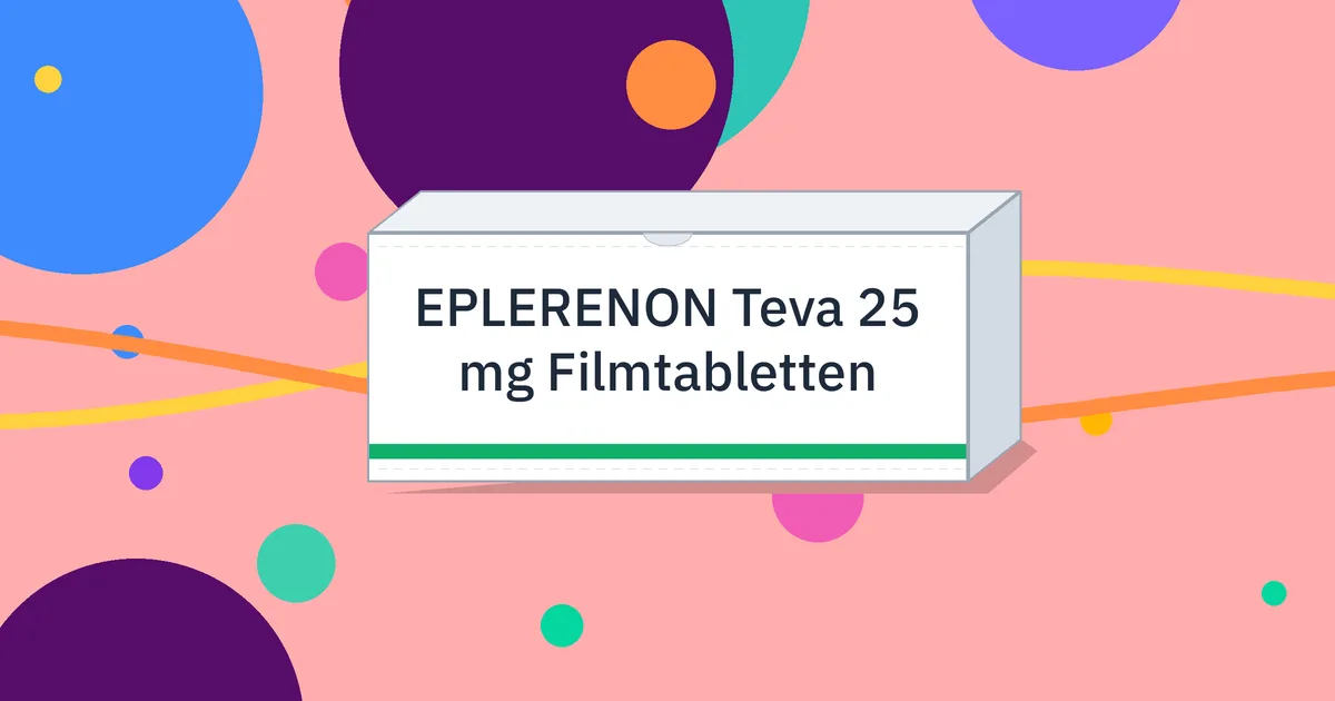 Symbolbild: Packung mit der Aufschrift EPLERENON Teva 25 mg Filmtabletten (PZN 18909828) – Verfügbarkeit und Bezug in Apotheken in Frankfurt am Main