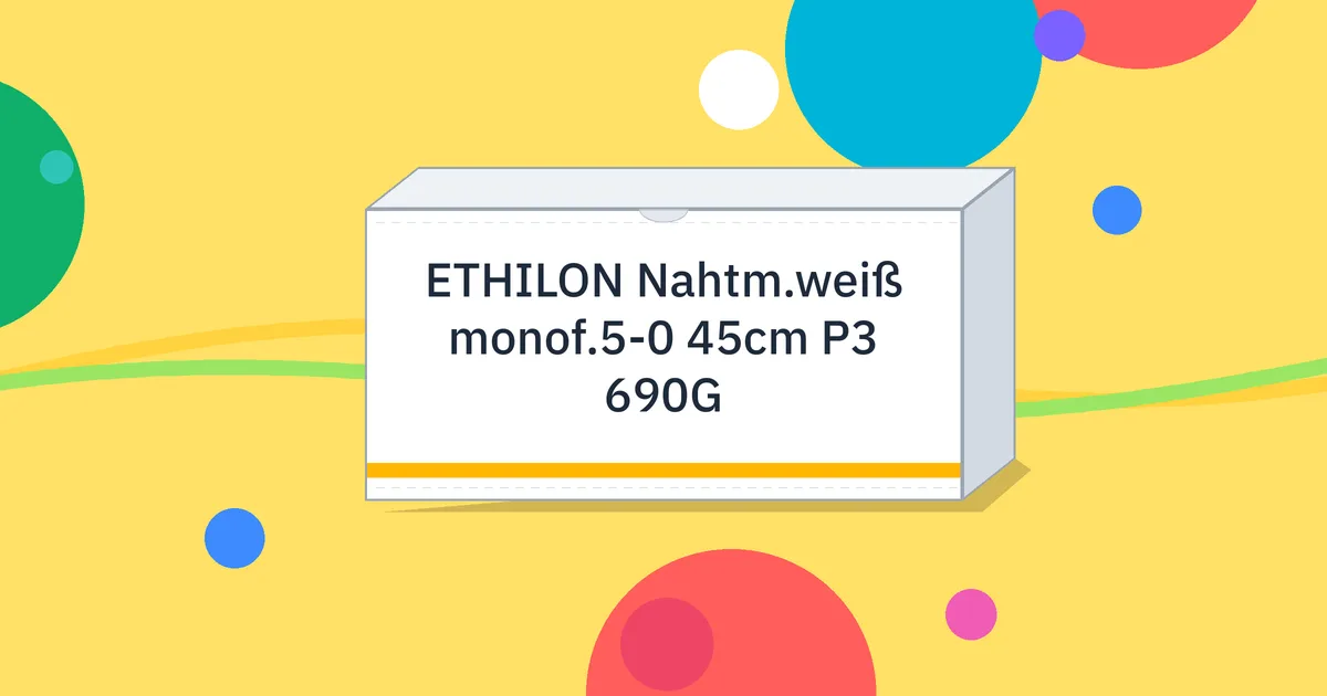 Symbolbild: Packung mit der Aufschrift ETHILON Nahtm.weiß monof.5-0 45cm P3 690G (PZN 16786468) – Verfügbarkeit und Bezug in Apotheken in Frankfurt am Main