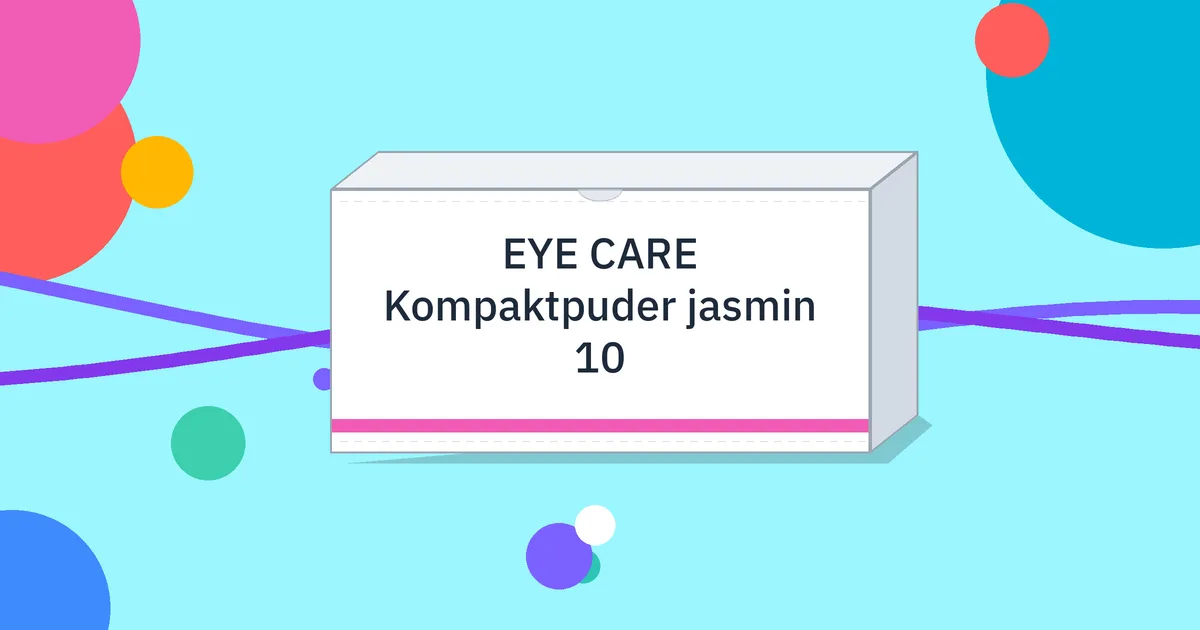 Symbolbild: Packung mit der Aufschrift EYE CARE Kompaktpuder jasmin 10 (PZN 20582412) – Verfügbarkeit und Bezug in Apotheken in Frankfurt am Main