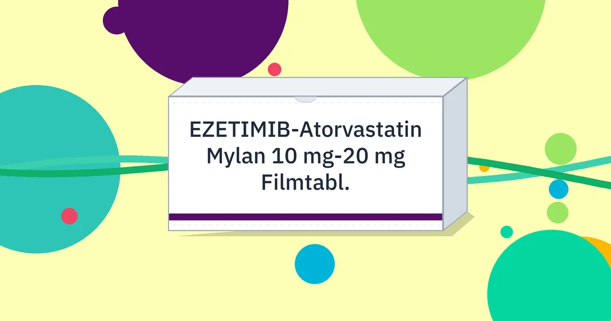 Symbolbild: Packung mit der Aufschrift EZETIMIB-Atorvastatin Mylan 10 mg-20 mg Filmtabl. (PZN 17925216) – Verfügbarkeit und Bezug in Apotheken in Frankfurt am Main
