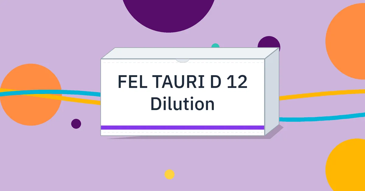Symbolbild: Packung mit der Aufschrift FEL TAURI D 12 Dilution (PZN 07167720) – Verfügbarkeit und Bezug in Apotheken in Frankfurt am Main