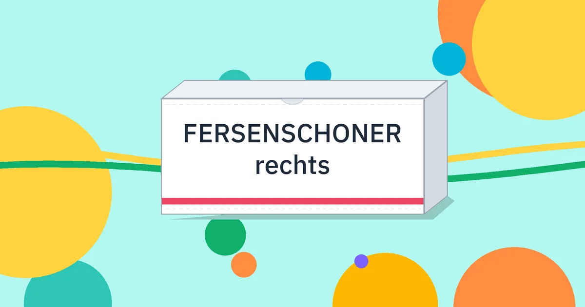 Symbolbild: Packung mit der Aufschrift FERSENSCHONER rechts (PZN 06990280) – Verfügbarkeit und Bezug in Apotheken in Frankfurt am Main
