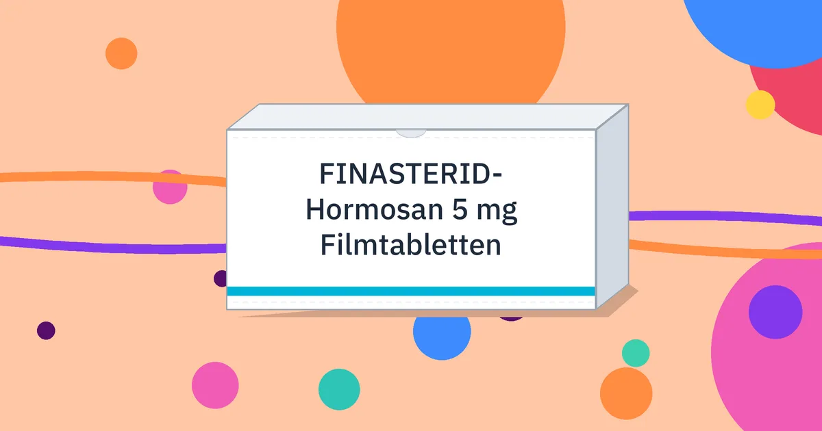 Symbolbild: Packung mit der Aufschrift FINASTERID-Hormosan 5 mg Filmtabletten (PZN 10325855) – Verfügbarkeit und Bezug in Apotheken in Frankfurt am Main