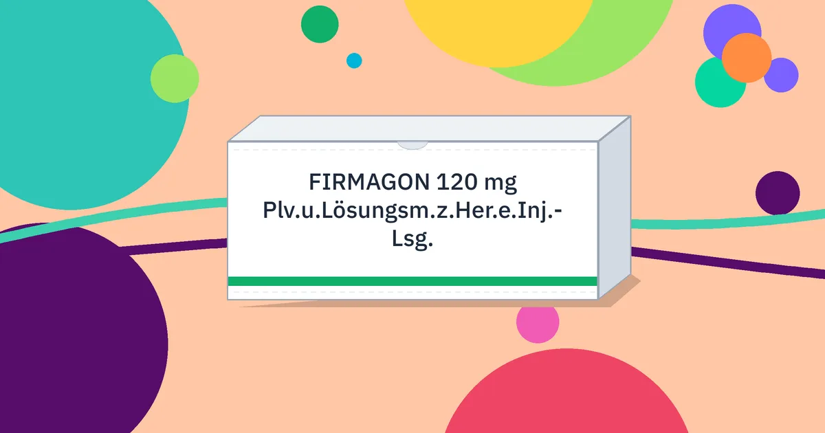 Symbolbild: Packung mit der Aufschrift FIRMAGON 120 mg Plv.u.Lösungsm.z.Her.e.Inj.-Lsg. (PZN 17824656) – Verfügbarkeit und Bezug in Apotheken in Frankfurt am Main