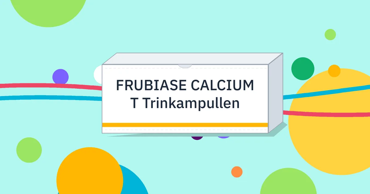 Symbolbild: Packung mit der Aufschrift FRUBIASE CALCIUM T Trinkampullen (PZN 03126813) – Verfügbarkeit und Bezug in Apotheken in Frankfurt am Main