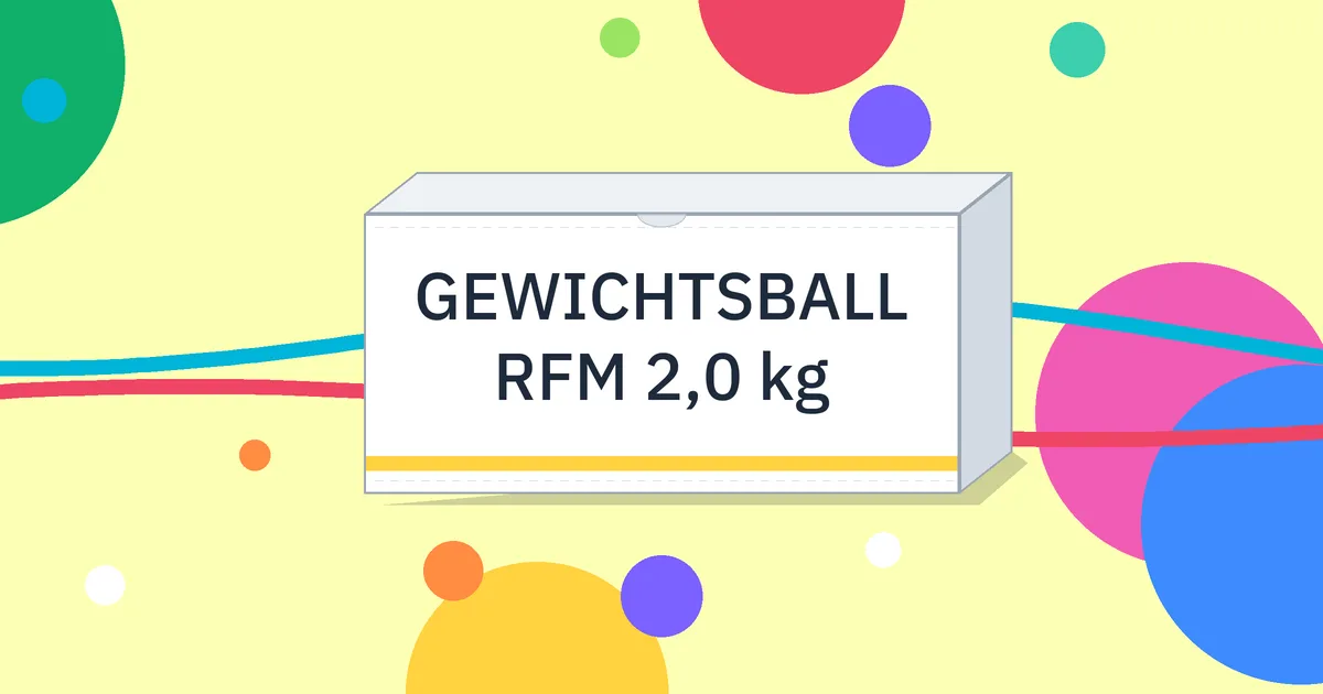 Symbolbild: Packung mit der Aufschrift GEWICHTSBALL RFM 2,0 kg (PZN 04872122) – Verfügbarkeit und Bezug in Apotheken in Frankfurt am Main