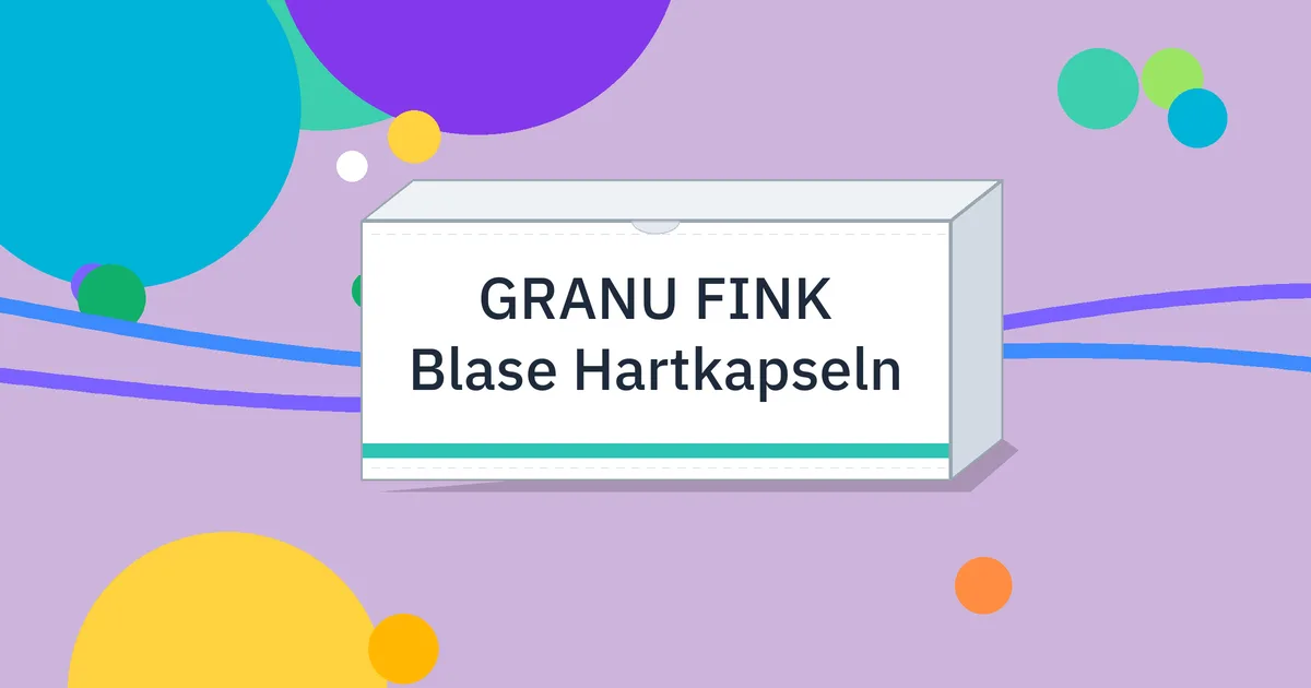 Symbolbild: Packung mit der Aufschrift GRANU FINK Blase Hartkapseln (PZN 00301233) – Verfügbarkeit und Bezug in Apotheken in Frankfurt am Main