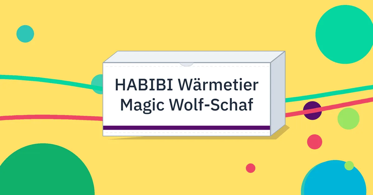 Symbolbild: Packung mit der Aufschrift HABIBI Wärmetier Magic Wolf-Schaf (PZN 16684472) – Verfügbarkeit und Bezug in Apotheken in Frankfurt am Main