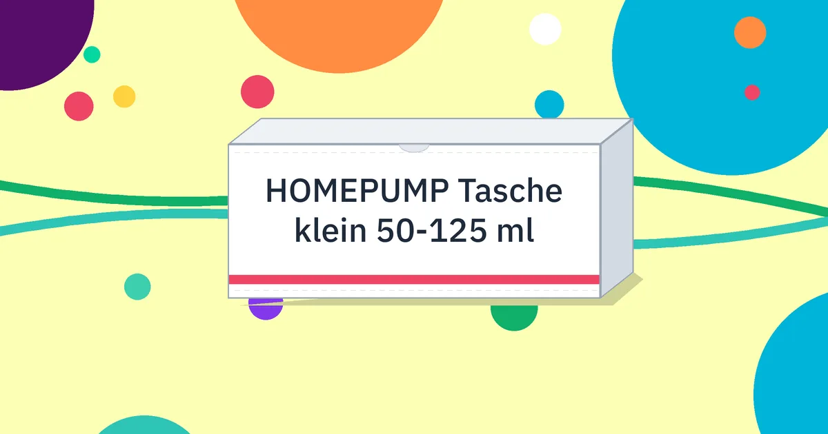 Symbolbild: Packung mit der Aufschrift HOMEPUMP Tasche klein 50-125 ml (PZN 11281723) – Verfügbarkeit und Bezug in Apotheken in Frankfurt am Main