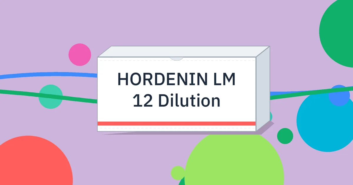 Symbolbild: Packung mit der Aufschrift HORDENIN LM 12 Dilution (PZN 13555372) – Verfügbarkeit und Bezug in Apotheken in Frankfurt am Main
