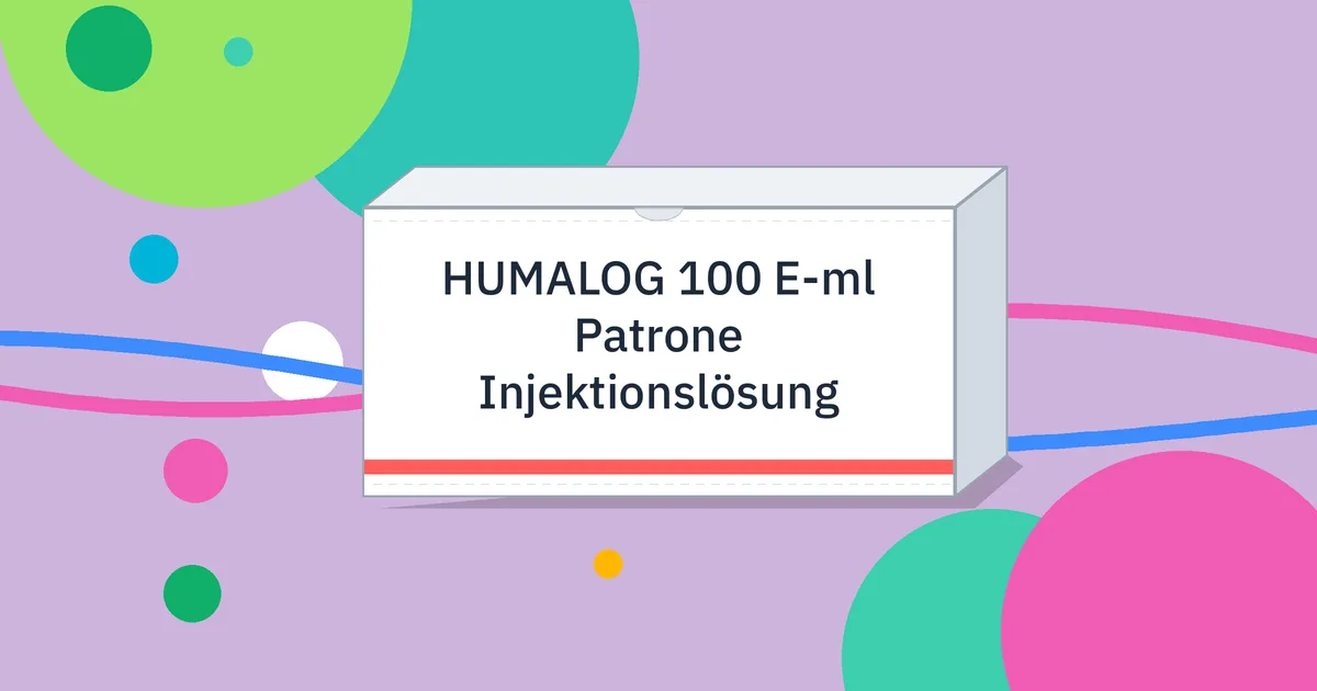 Symbolbild: Packung mit der Aufschrift HUMALOG 100 E-ml Patrone Injektionslösung (PZN 01298415) – Verfügbarkeit und Bezug in Apotheken in Frankfurt am Main