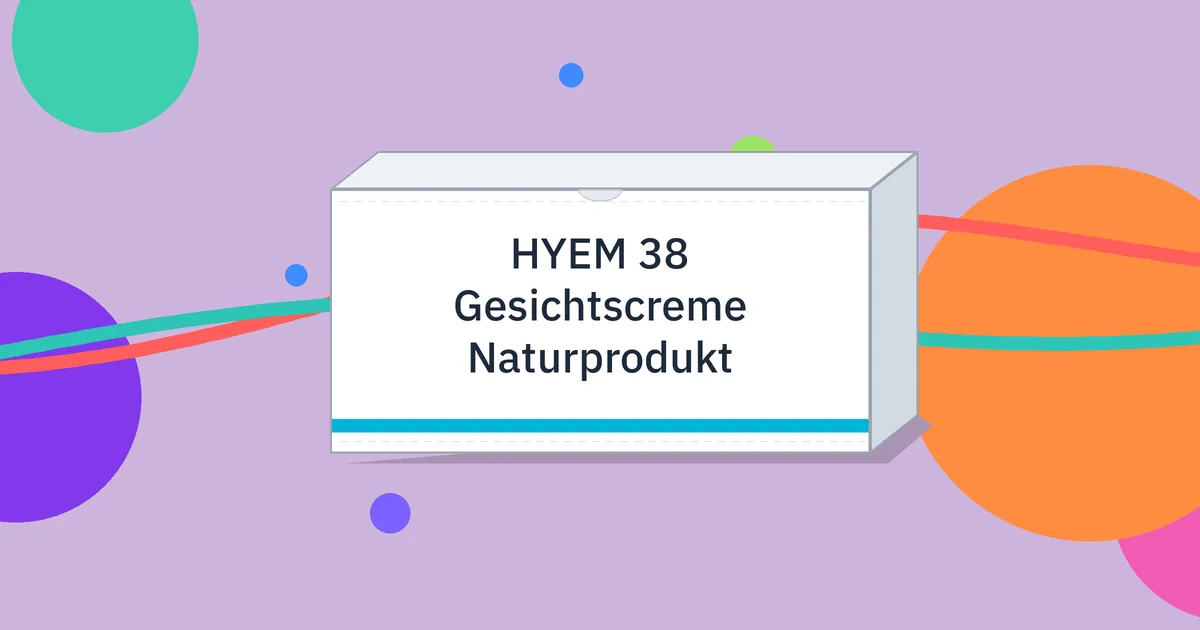 Symbolbild: Packung mit der Aufschrift HYEM 38 Gesichtscreme Naturprodukt (PZN 12672472) – Verfügbarkeit und Bezug in Apotheken in Frankfurt am Main