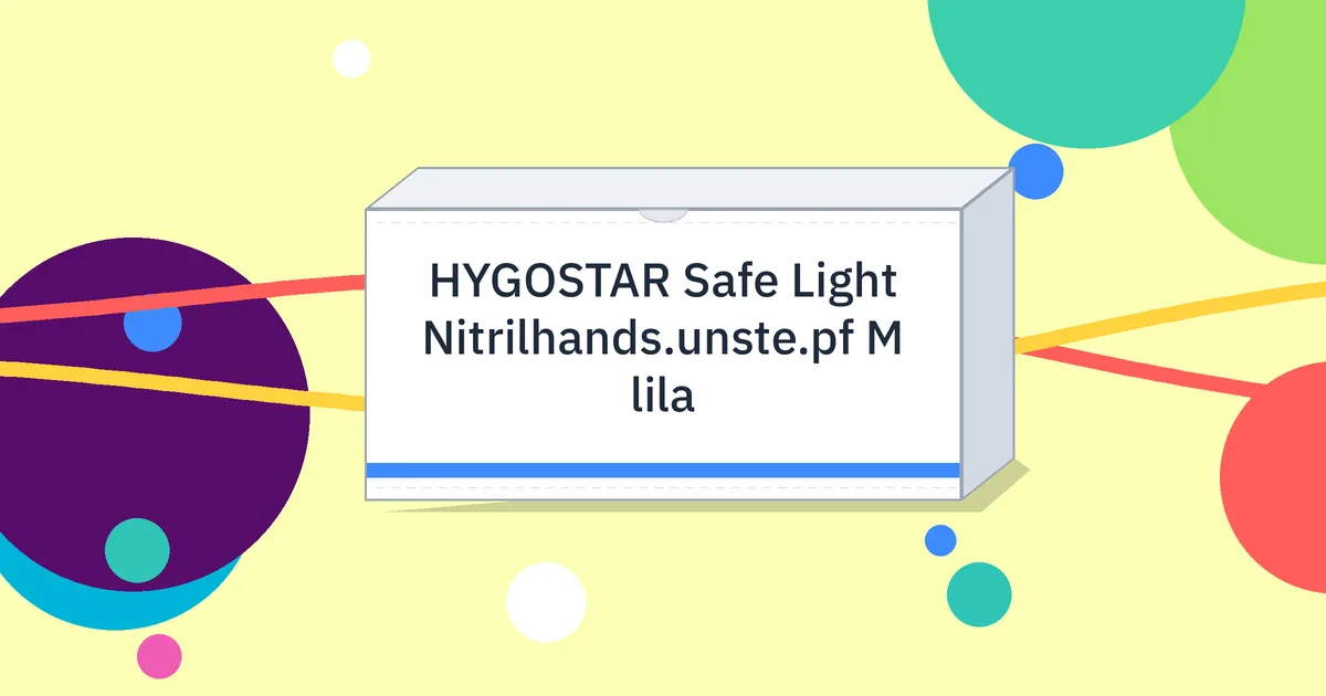 Symbolbild: Packung mit der Aufschrift HYGOSTAR Safe Light Nitrilhands.unste.pf M lila (PZN 20774614) – Verfügbarkeit und Bezug in Apotheken in Frankfurt am Main