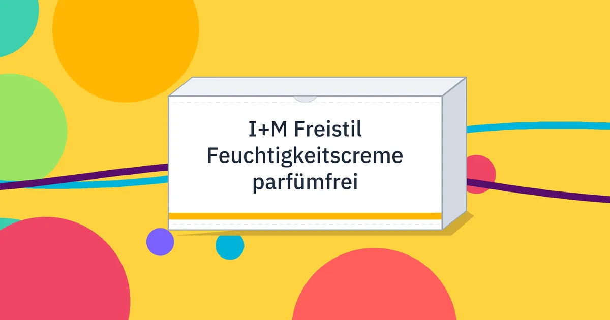 Symbolbild: Packung mit der Aufschrift I+M Freistil Feuchtigkeitscreme parfümfrei (PZN 06722102) – Verfügbarkeit und Bezug in Apotheken in Frankfurt am Main