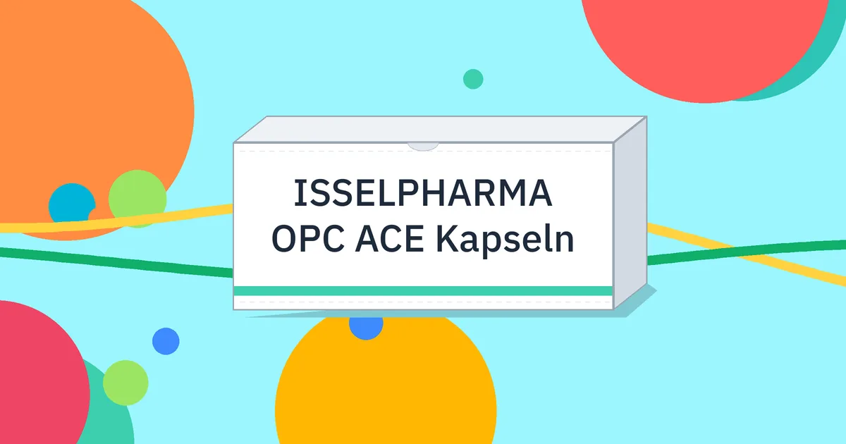 Symbolbild: Packung mit der Aufschrift ISSELPHARMA OPC ACE Kapseln (PZN 17232140) – Verfügbarkeit und Bezug in Apotheken in Frankfurt am Main