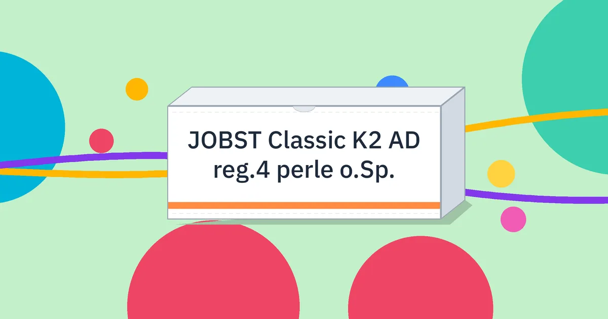 Symbolbild: Packung mit der Aufschrift JOBST Classic K2 AD reg.4 perle o.Sp. (PZN 10726011) – Verfügbarkeit und Bezug in Apotheken in Frankfurt am Main