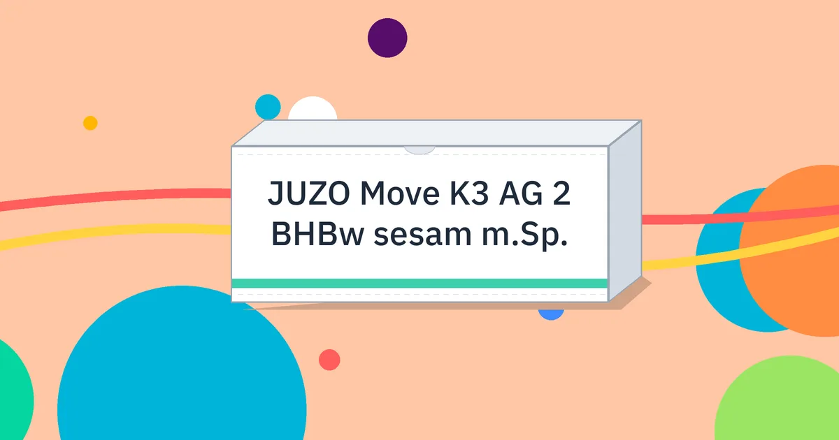 Symbolbild: Packung mit der Aufschrift JUZO Move K3 AG 2 BHBw sesam m.Sp. (PZN 18575907) – Verfügbarkeit und Bezug in Apotheken in Frankfurt am Main